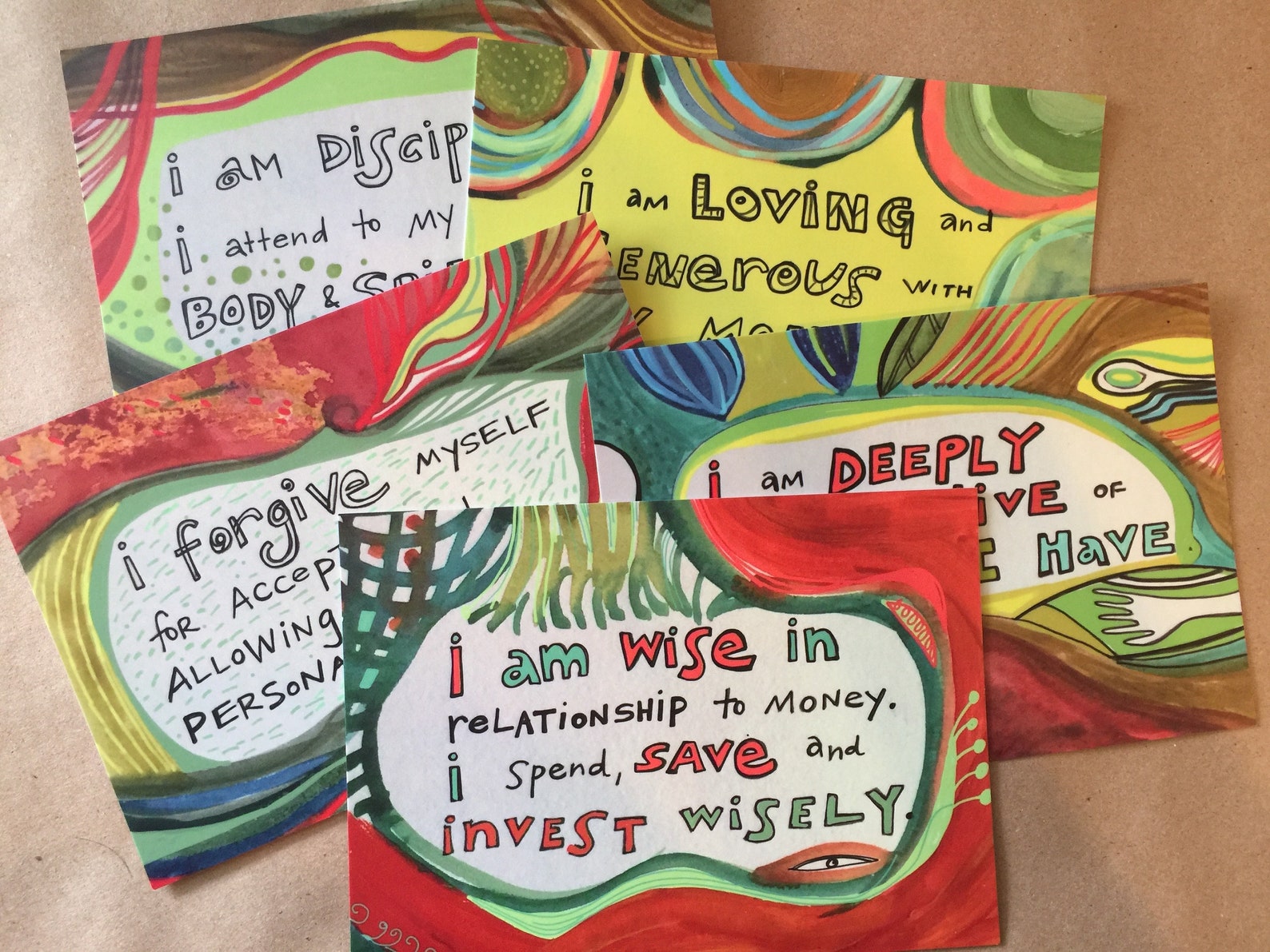 Affirmation Cards Artist Designed Printable Affirmations, Motivational ...