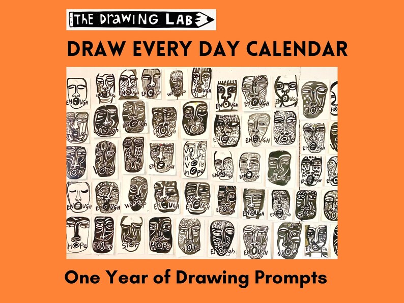 Draw Every Day Calendar PDF Download - Etsy