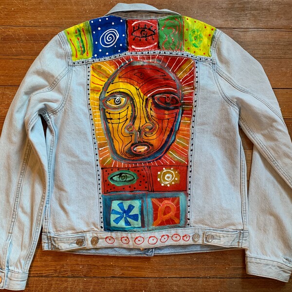 Hand Painted Denim - Etsy