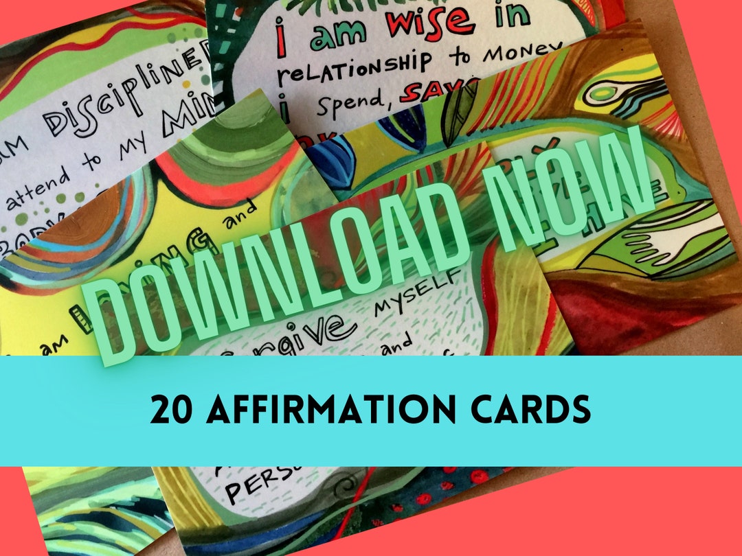 Affirmation Cards Artist Designed Printable Affirmations, Motivational ...