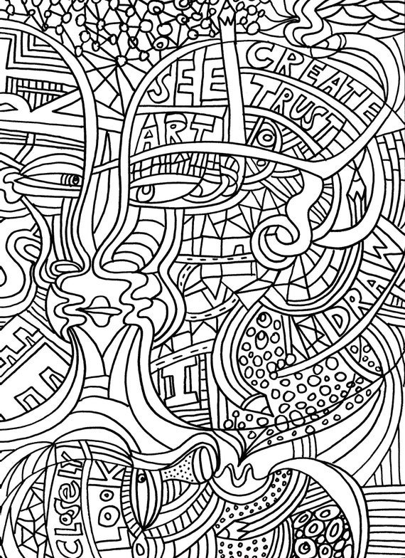 See Art Coloring Poster - Etsy