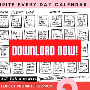 Write Every Day: A Year of Creative Writing Prompts PDF Download - Etsy