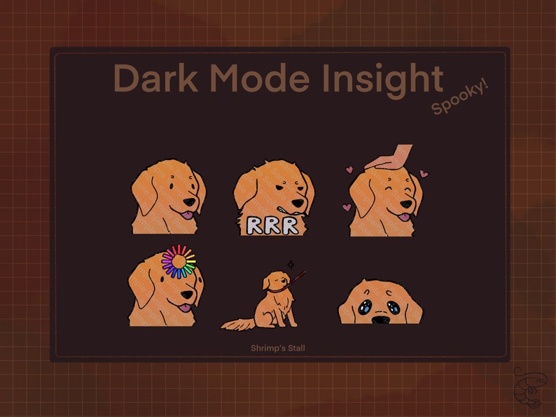 Golden Retriever Emotes (6) | Emote Pack | Animal Emote | Cartoon ...
