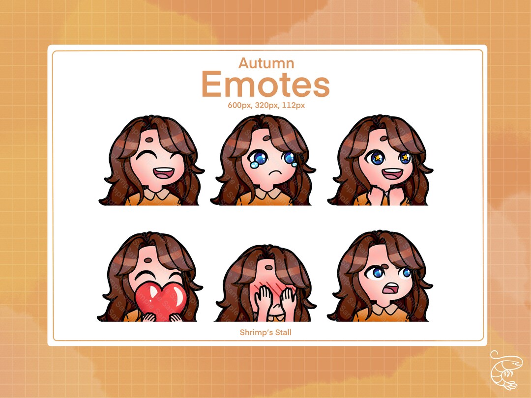 Autumn Emotes (6) | Emote Pack | Femme Emote | Cartoon | Discord ...