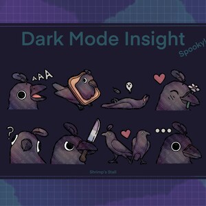 Crow Emotes (8) | Emote Pack | Animal Emote | Cartoon | Discord ...