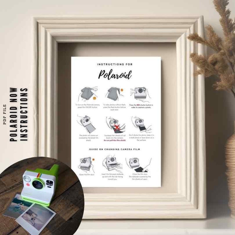 Polaroid Now I-type Camera Instructions Sign PDF, How to Take A Photo ...