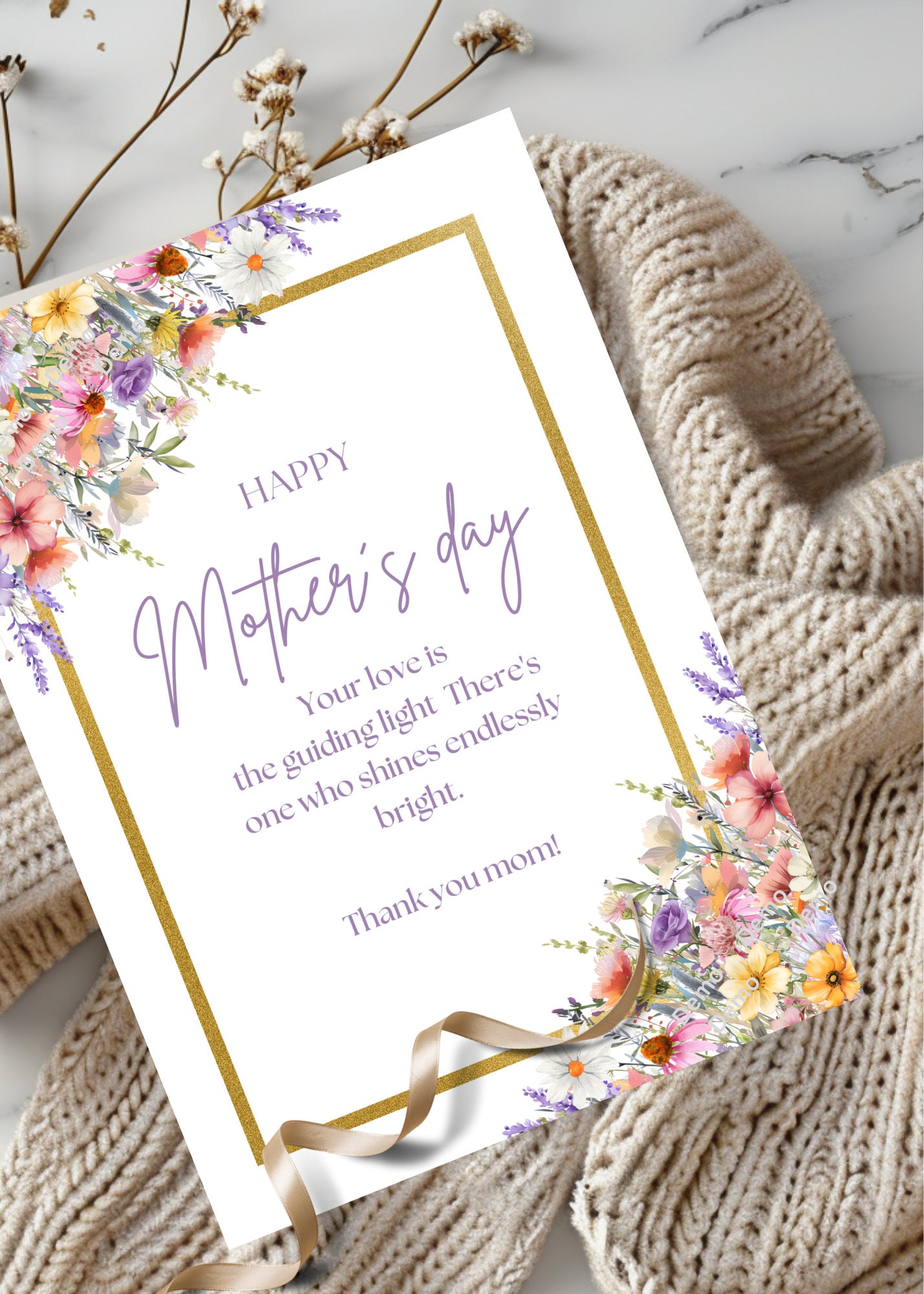 Printable Mothers Day Card, Happy Mother's Day Card, Digital Mothers ...
