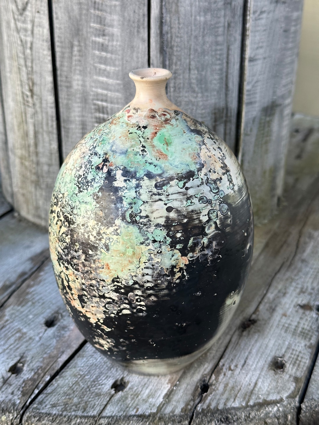 Pitfired 7in Tall Wheel Thrown Bottle - Etsy