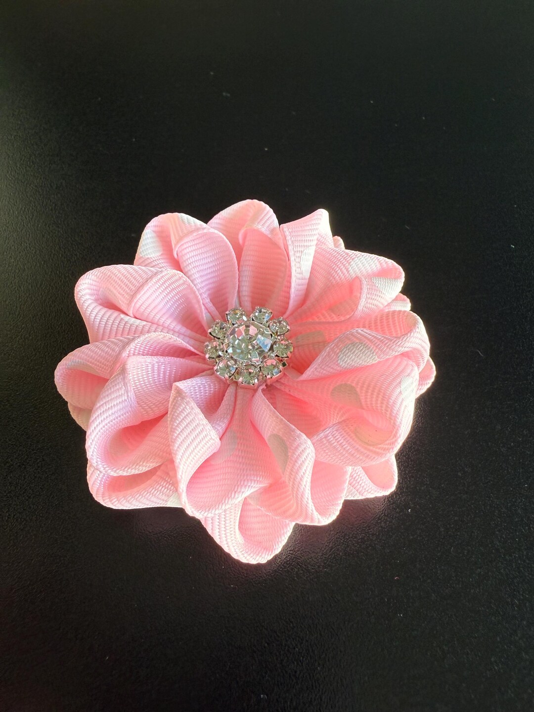 Magical Flower Hair Bow, Pink and Green Color - Etsy