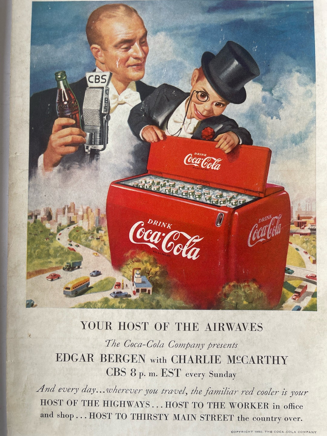 Original Old Coca-cola Advertisement From 1950 - Etsy