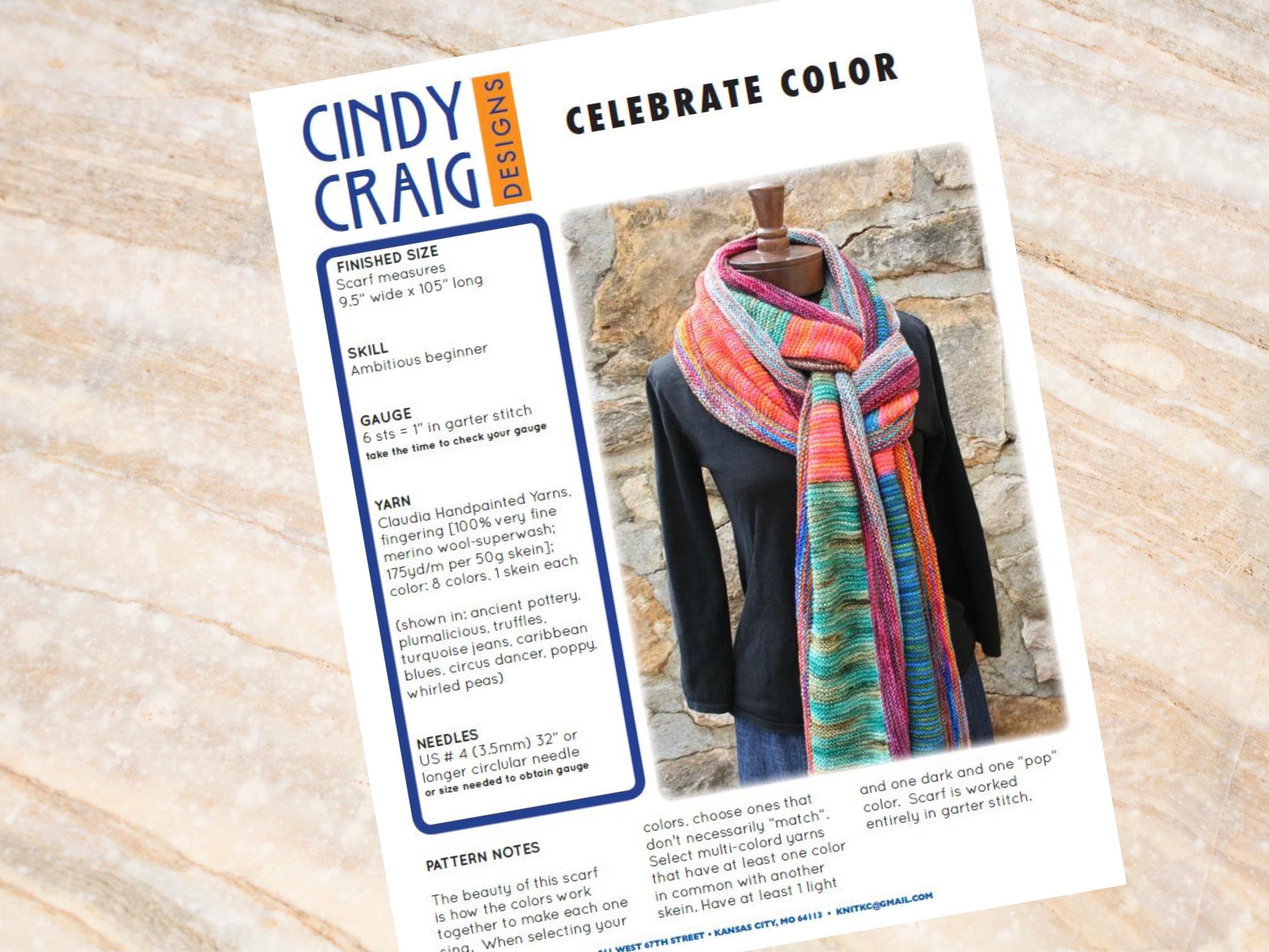 Colorful Garter Stitch Modular Knitting Knit Scarf Pattern, Digital ...