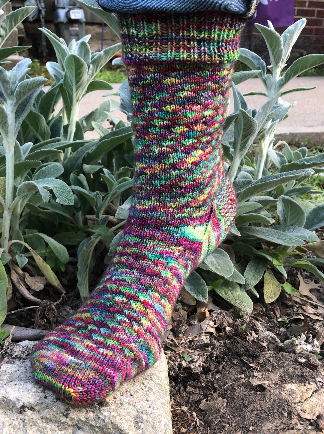 Slip Stitch Sock Knitting Pattern: Unique Heel Flap (PDF Download) - Etsy