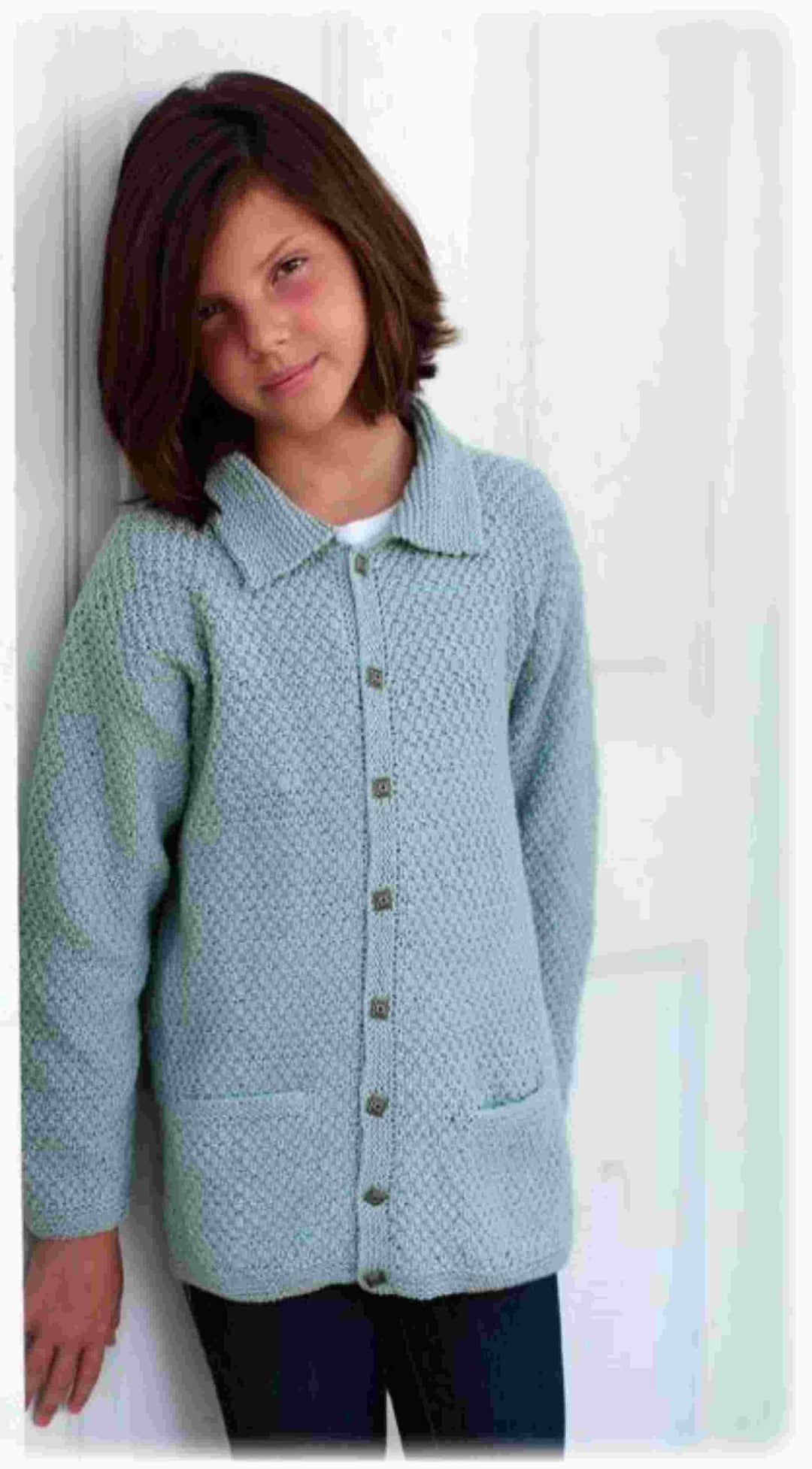 Moss Stitch Cardigan Knitting Pattern, Digital Download - Etsy