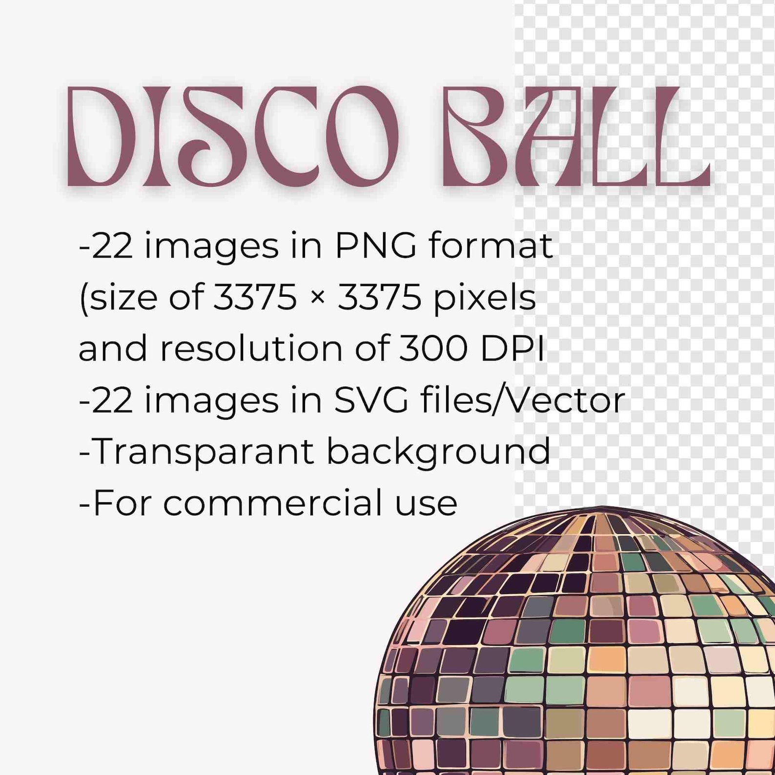 Disco Ball Svg, Disco Ball Png, Mirrorball Poster, Disco Ball Decor ...