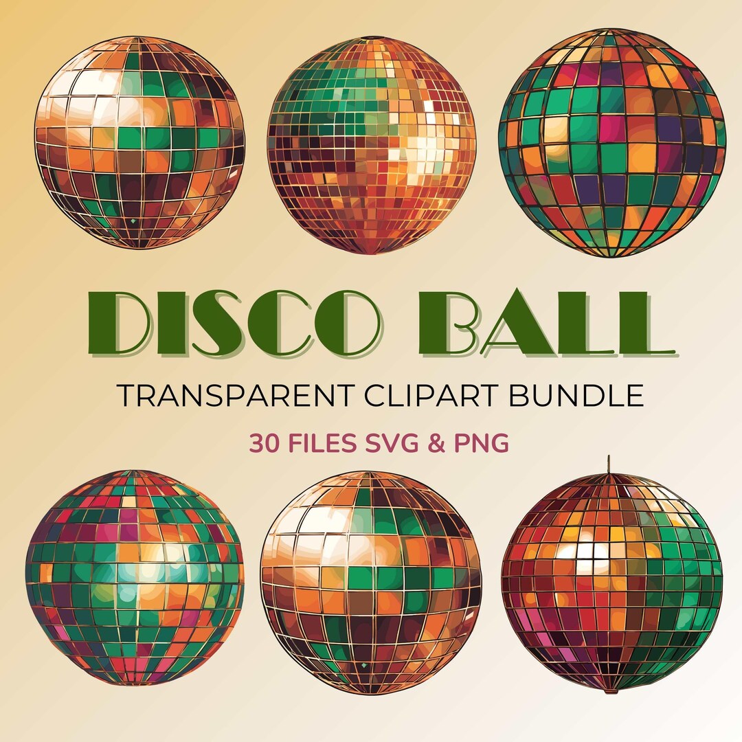 Disco Ball Clipart Image, Disco Ball SVG, Disco Ball Bundle, Cute ...