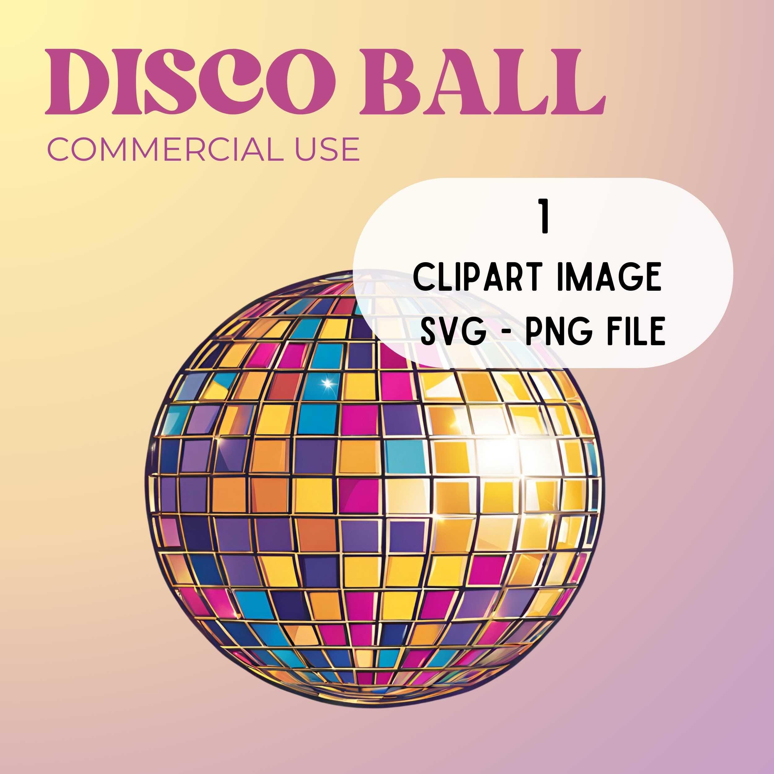 Disco Ball Clipart Image, Disco Ball SVG, Disco Ball, Commercial Use ...