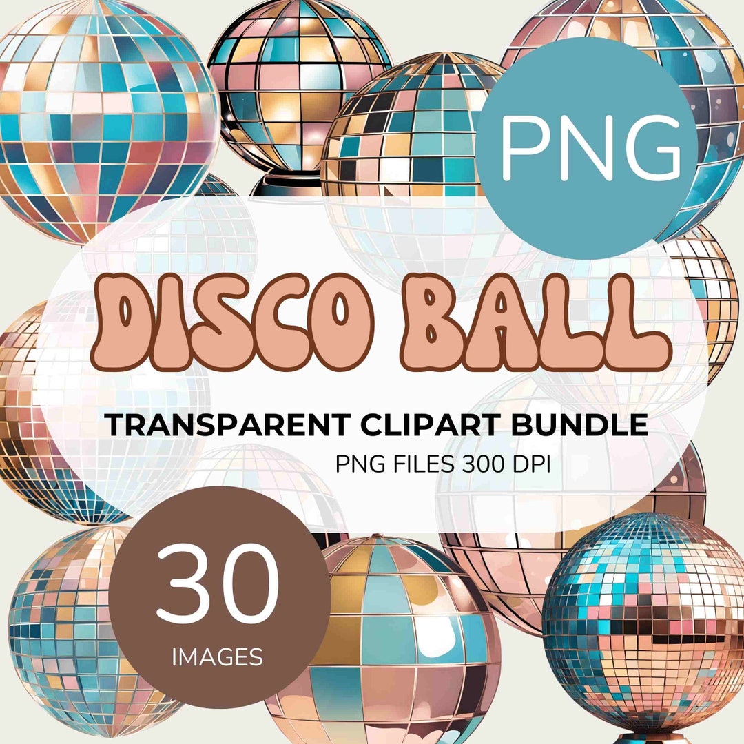 Disco Ball Clipart Image, Disco Ball PNG, Groovy Disco, Cute Discoball ...