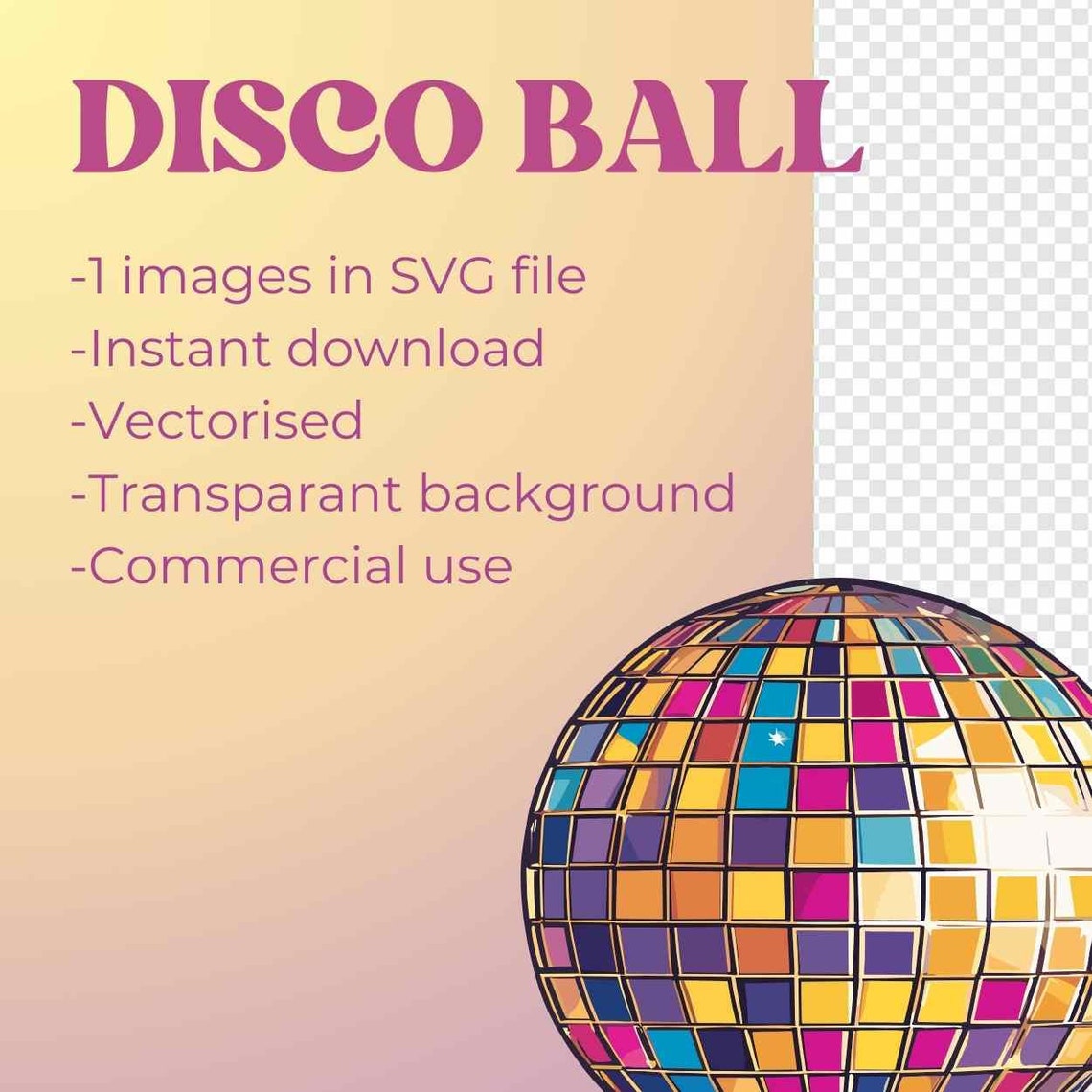 Disco Ball Clipart Image, Disco Ball SVG, Disco Ball, Commercial Use ...