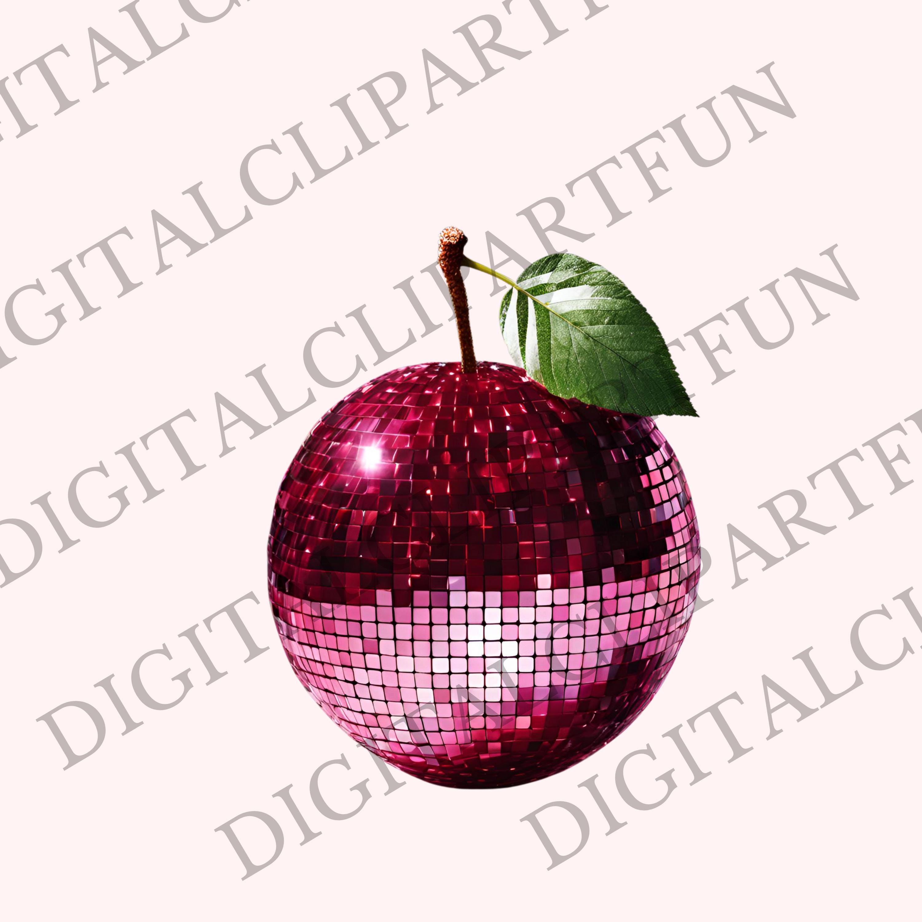 Disco Ball PNG, Cherry Discoball, Clip Art PNG, Cherry Mirrorball, New ...