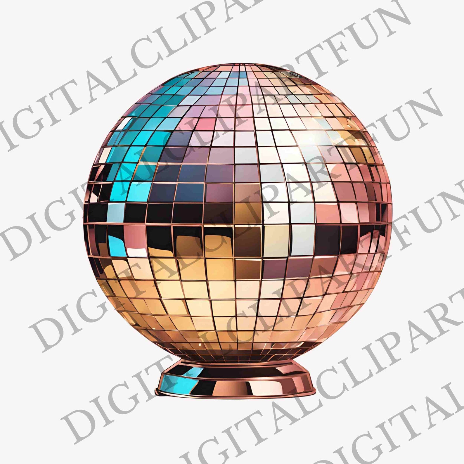 Groovy Disco Ball Clipart Bundle, SVG PNG, Transparent Background - Etsy