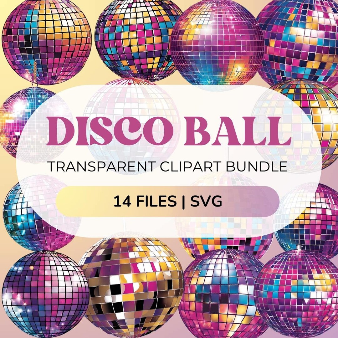 Disco Ball Clipart Image, Disco Ball SVG, Disco Ball Bundle, Cute ...