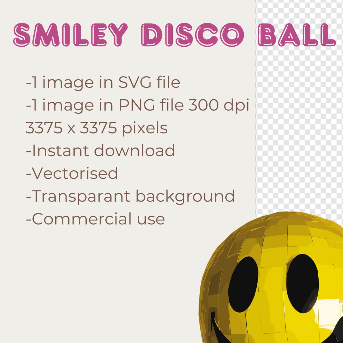 Smiley Clipart Image, Smile Face SVG, Commercial Use Clipart, Smiley ...