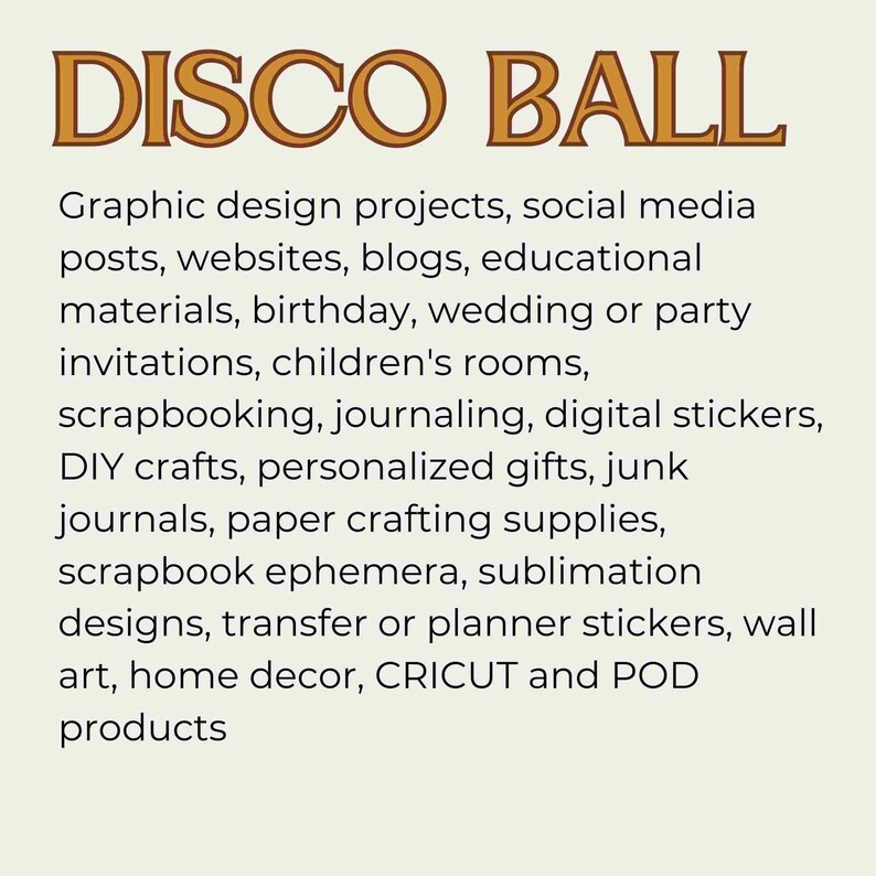 Disco Ball SVG, Watercolor Image, Cricut SVG, Golden Mirrorball, New ...