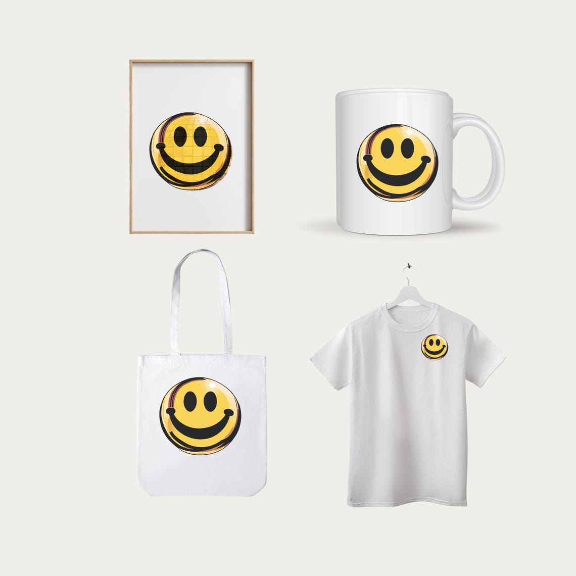 Smiley Clipart Image, Smile Face SVG, Commercial Use Clipart, Smiley ...