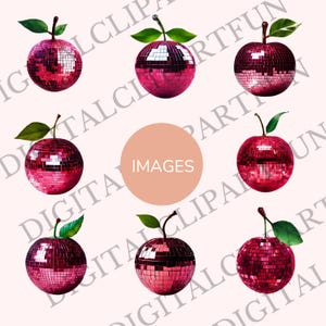 Disco Ball PNG, Cherry Discoball, Clip Art PNG, Cherry Mirrorball, New ...