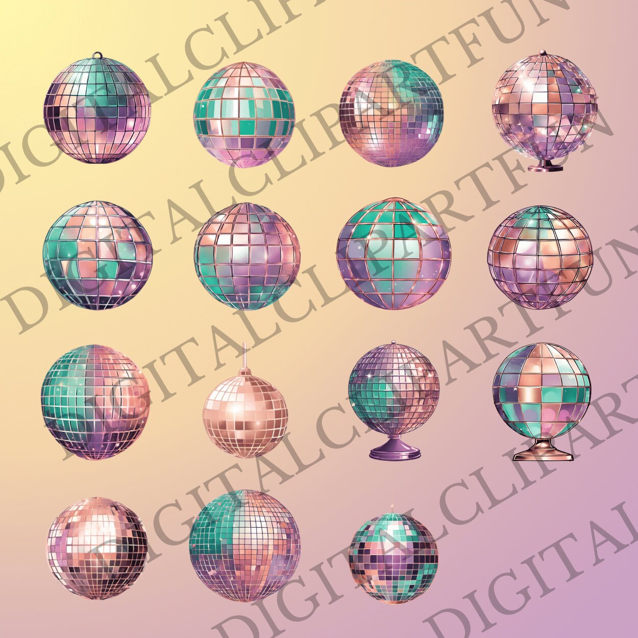 Disco Ball Clipart Image, Disco Ball SVG, Disco Ball Bundle, Cute ...