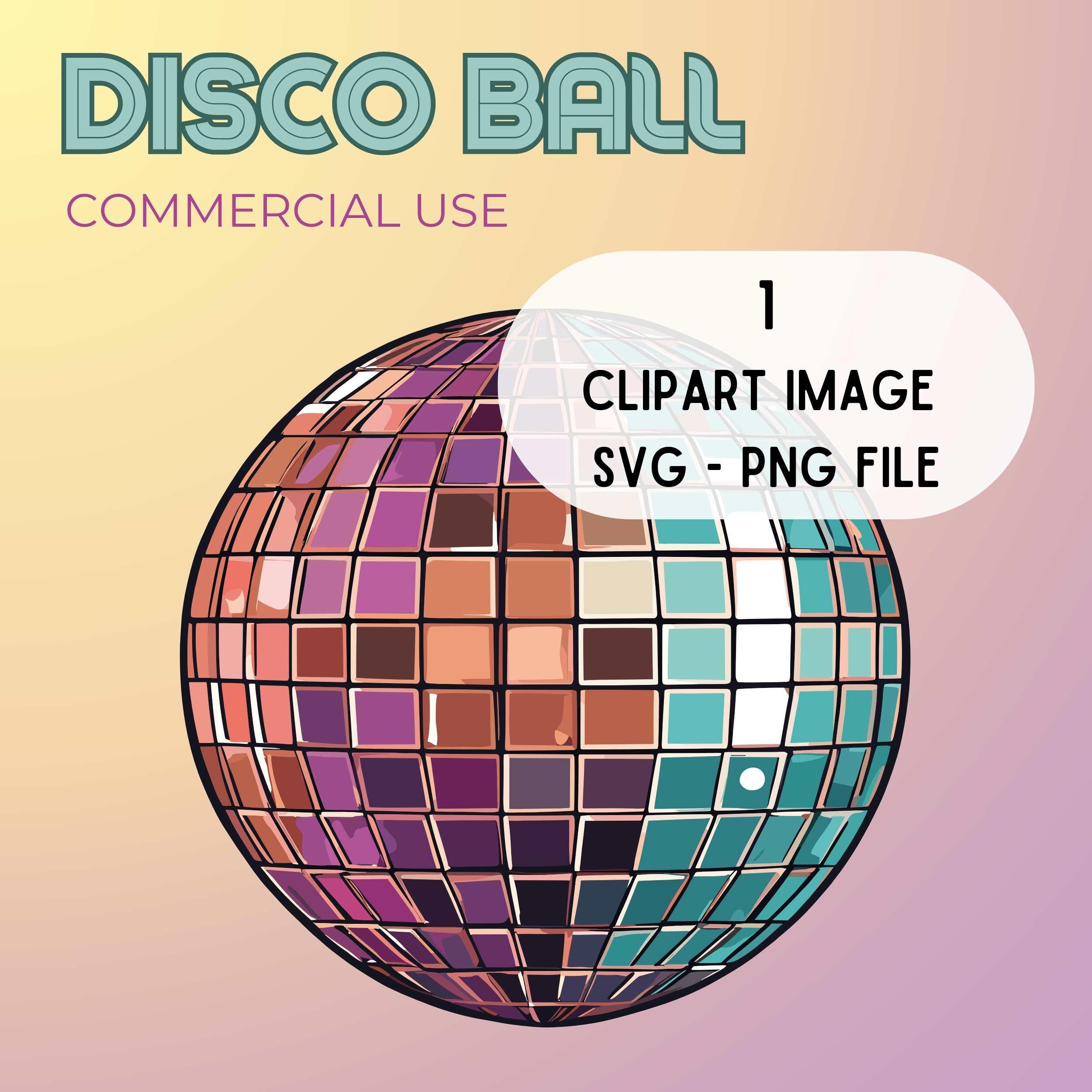 Disco Ball Clipart Image, Disco Ball SVG, Disco Ball, Commercial Use ...