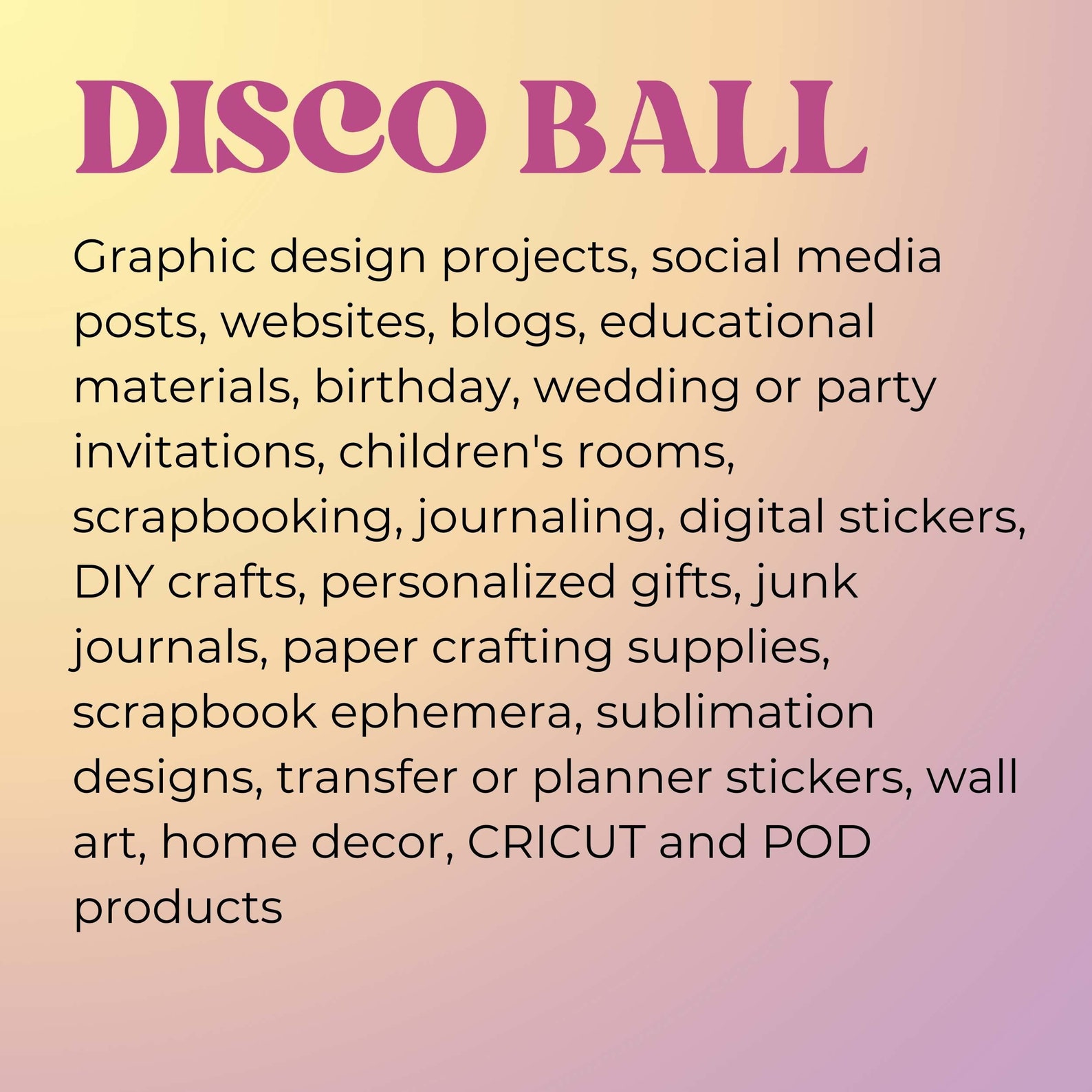 Disco Ball Clipart Image, Disco Ball SVG, Disco Ball, Commercial Use ...