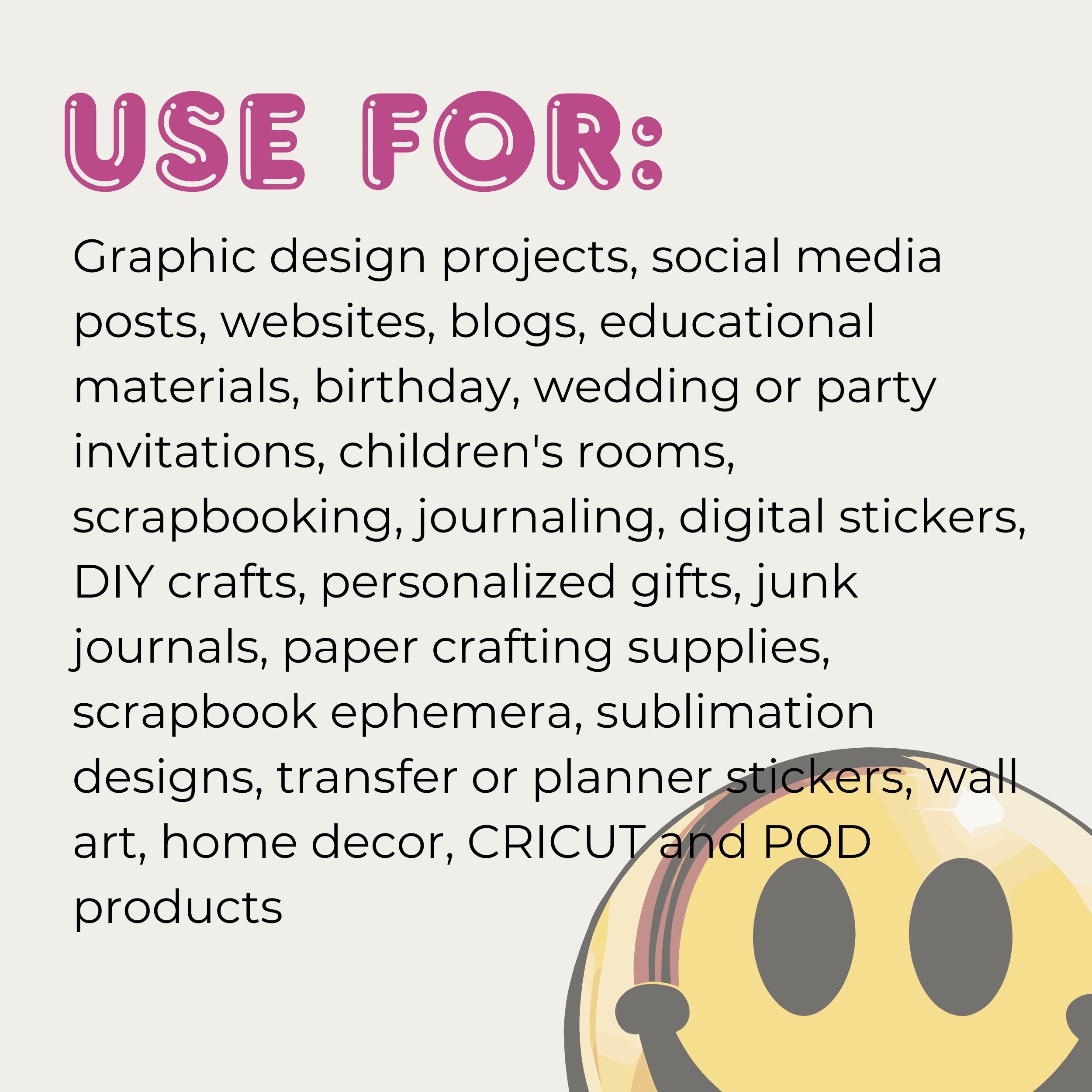 Funky Smiley Face Clipart, Retro Invitation Image (SVG, PNG) - Etsy