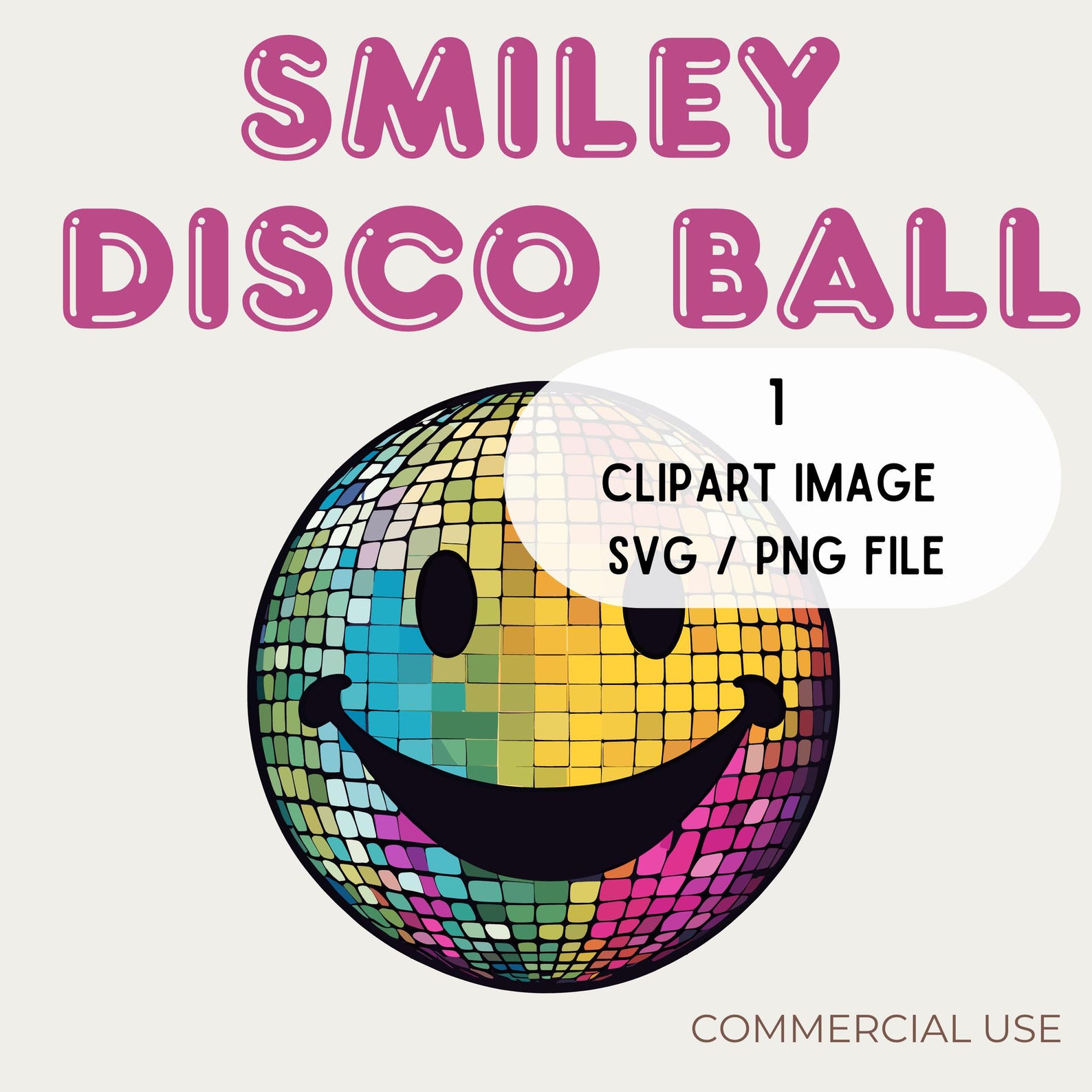Smiley Clipart Image, Smile Face SVG, Commercial Use Clipart, Smiley ...
