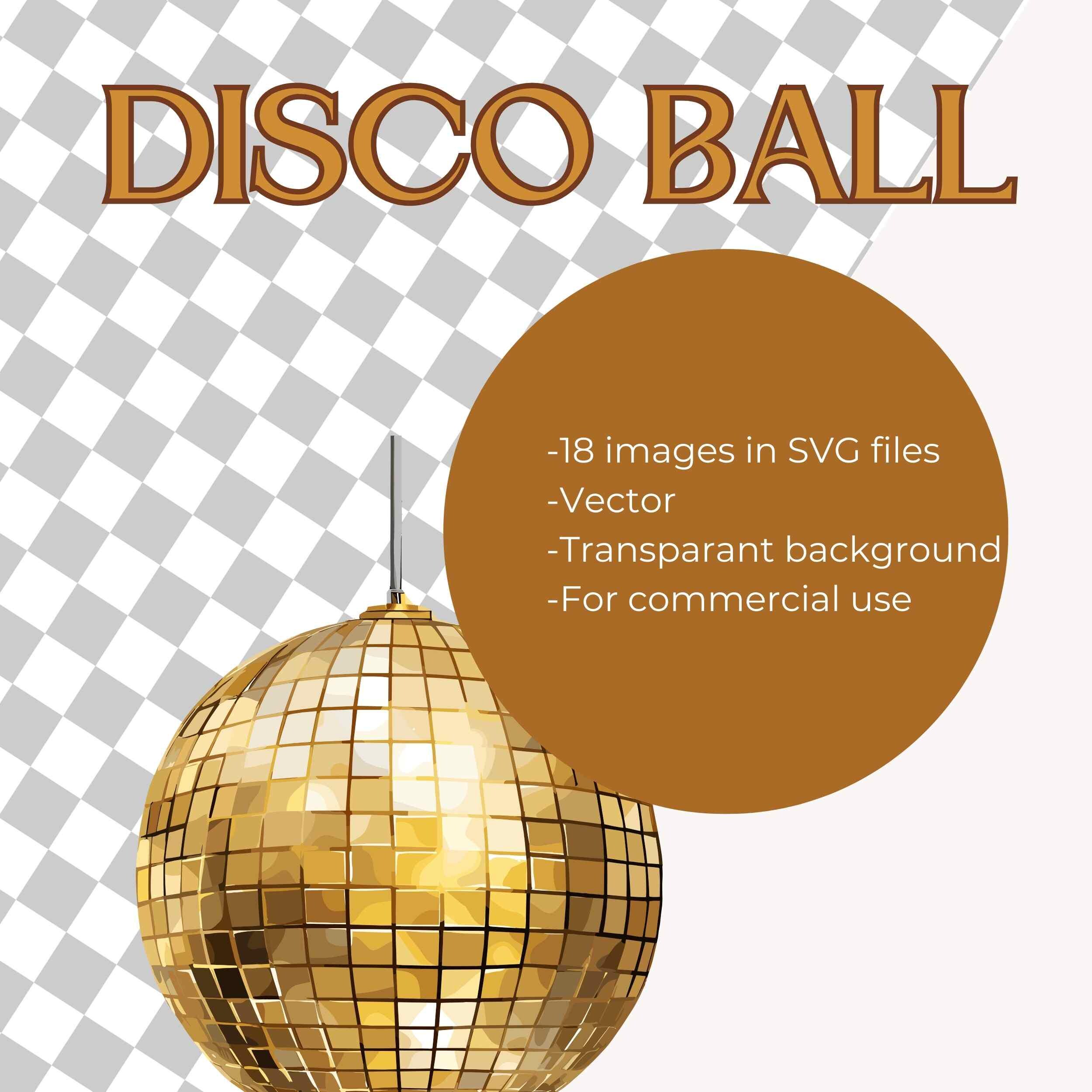 Disco Ball SVG, Watercolor Image, Cricut SVG, Golden Mirrorball, New ...