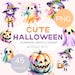 Pastel Halloween Clip Art, Cute Witch Clipart, Halloween Clipart PNG ...