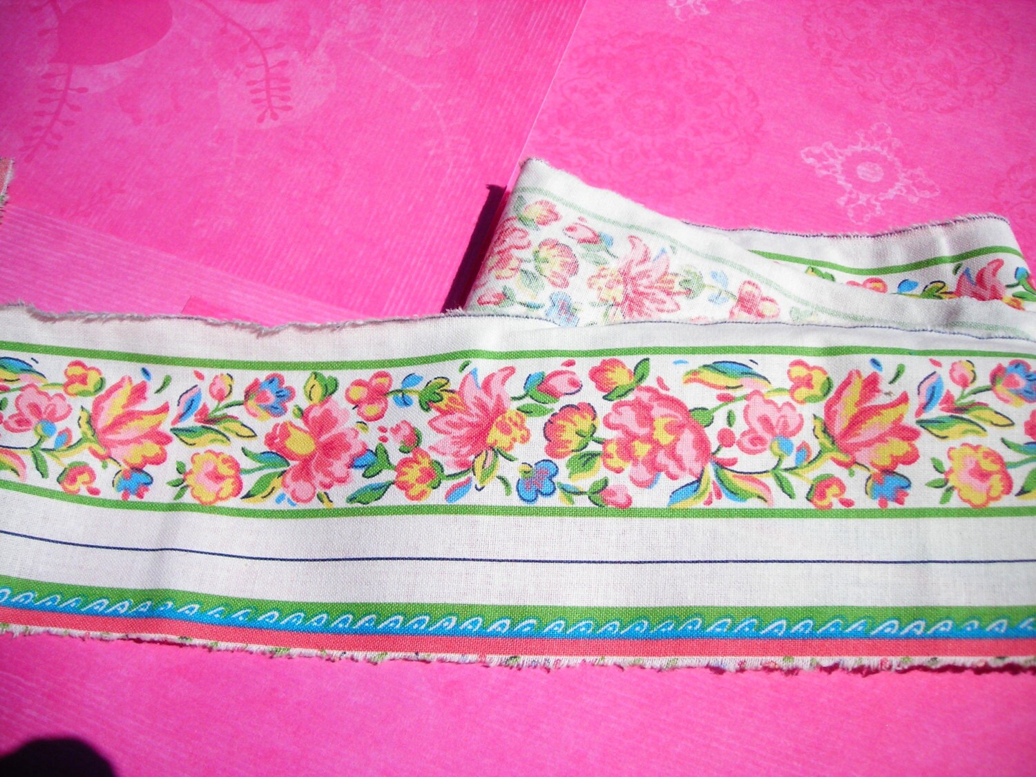 Vera Bradley Craft Fabric Trim Floral Border. 1 Yard - Etsy