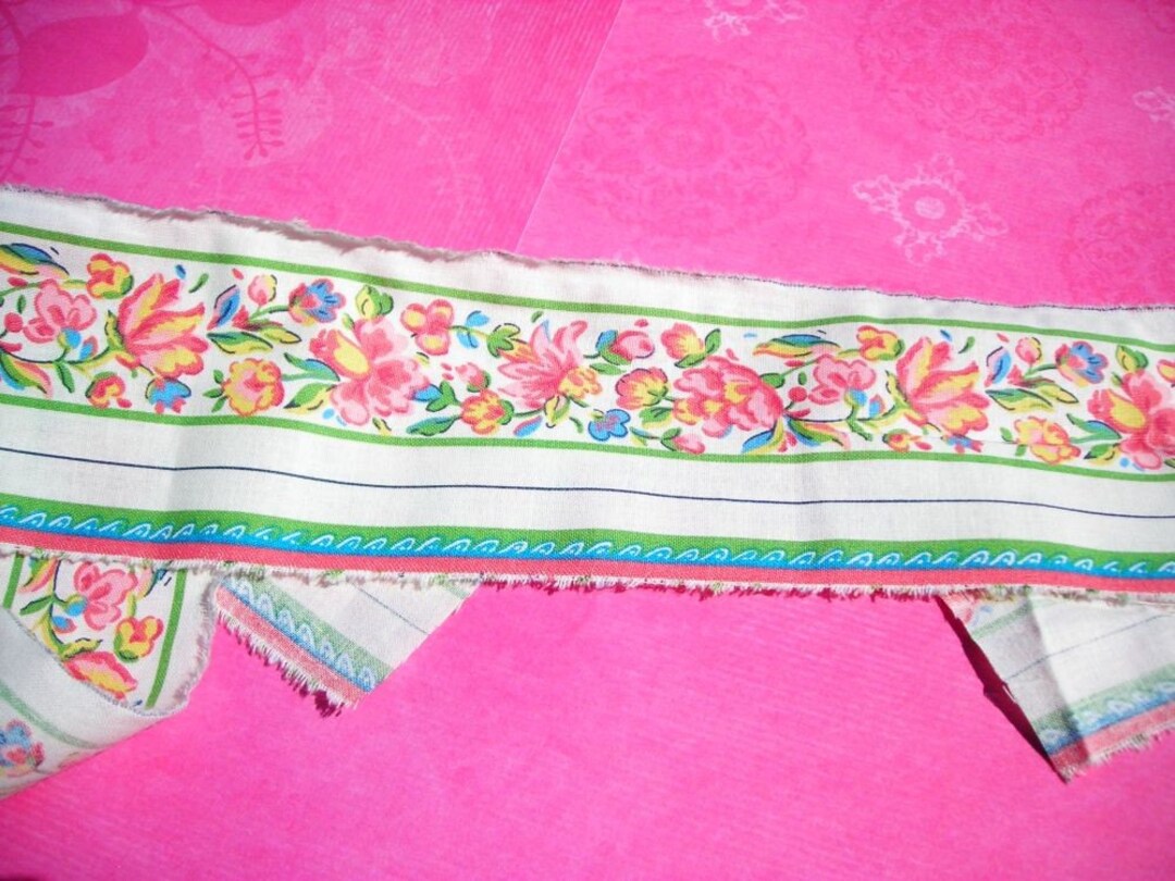Vera Bradley Craft Fabric Trim Floral Border. 1 Yard - Etsy