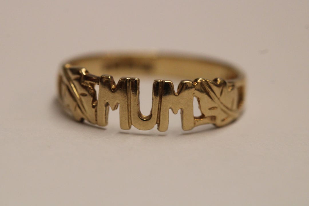 9ct Yellow Gold Mum Ring - Etsy