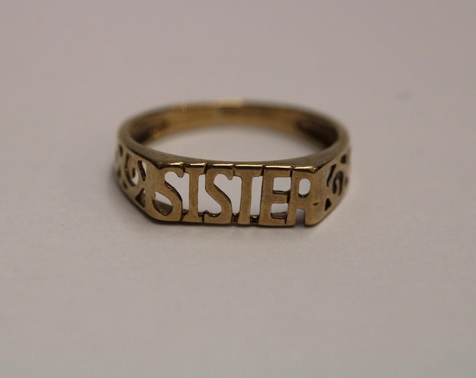 9ct Yellow Gold Sister Ring - Etsy