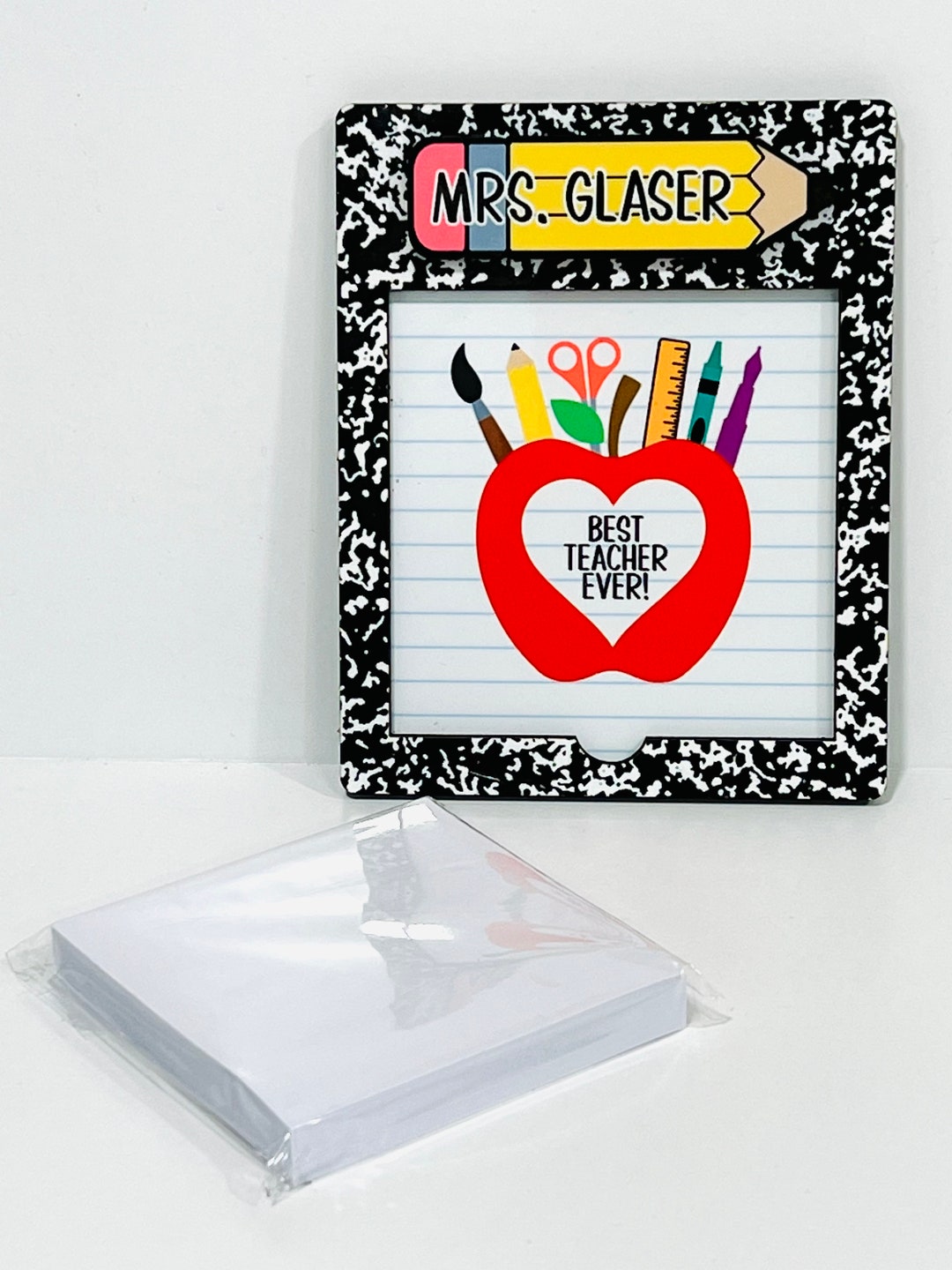 Personalized Teacher Post-it Note Holder - Etsy