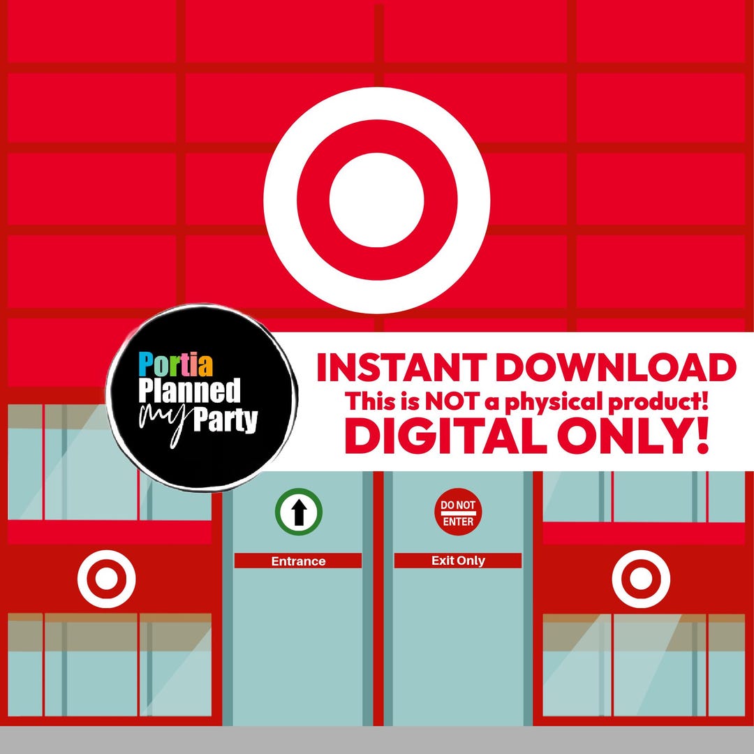 Target Store INSPIRED Backdrop INSTANT DOWNLOAD - Etsy