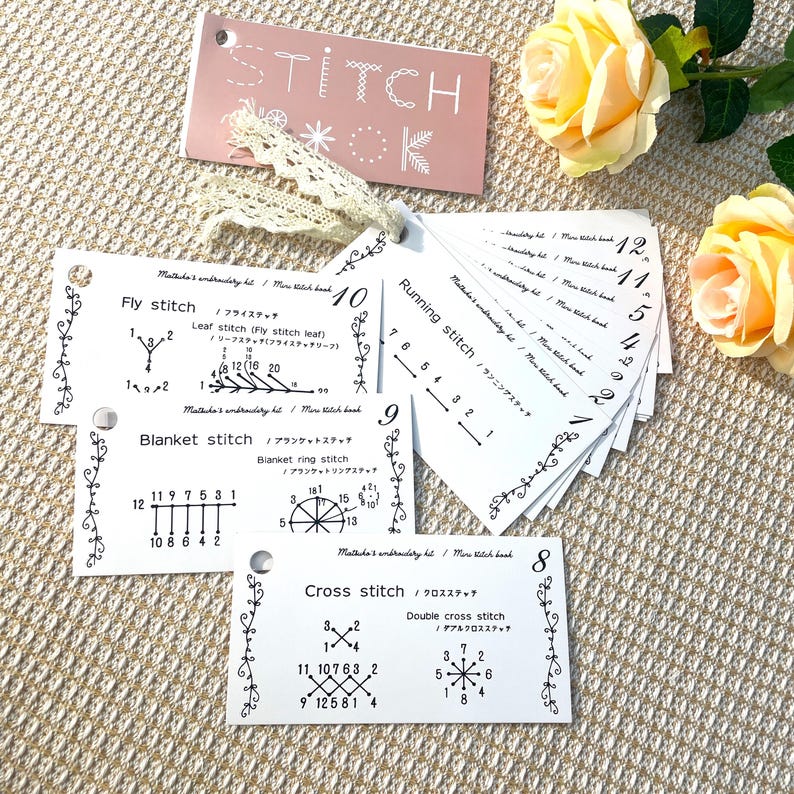 Hand Stitch Book Kit | Mini Embroidery Book | Embroidery Starter Kit ...