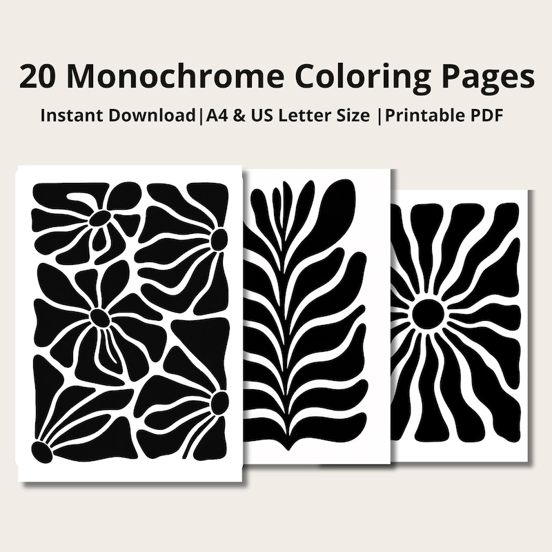One Color Coloring Book - Etsy