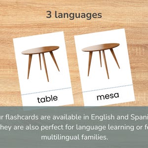 Furniture Flash Cards, Montessori Materials, Real Pictures, Homeschool ...