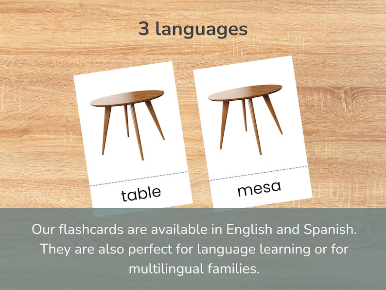 Furniture Flash Cards, Montessori Materials, Real Pictures, Homeschool ...