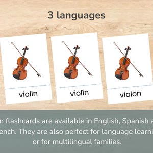 Musical Instruments Flash Cards, Real Pictures, Homeschool Printables ...