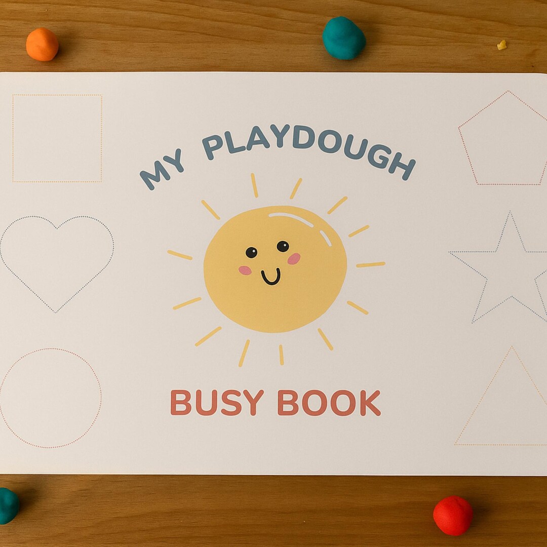 Play Dough Mat, Busy Book, Faces for Emotion, Playdough Activity, Kids ...