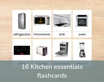 Furniture Flash Cards, Real Pictures, Homeschool Printables in English ...