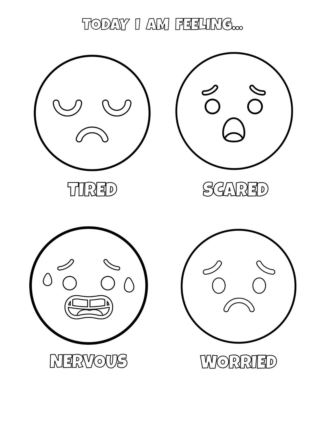 Emotions Colouring Sheet - Today I Am Feeling - 16 Emotion Faces ...